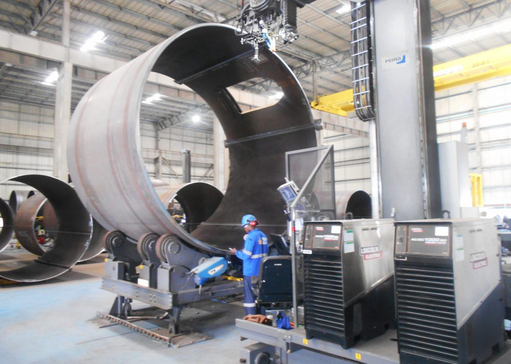 Welding Rotator for Wind Tower – Weld-Fab Automation